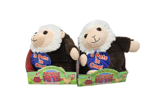 Pop Out Pets Rain Forest, Reversible Plush Toy 3 Stuffed Animals in One ...