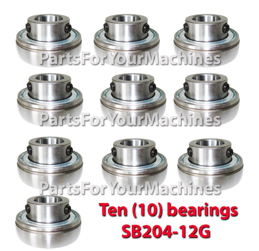 10 QUALITY BALL BEARINGS, SB204-12G, SB 204-12G, 3/4" BORE, FARM ...