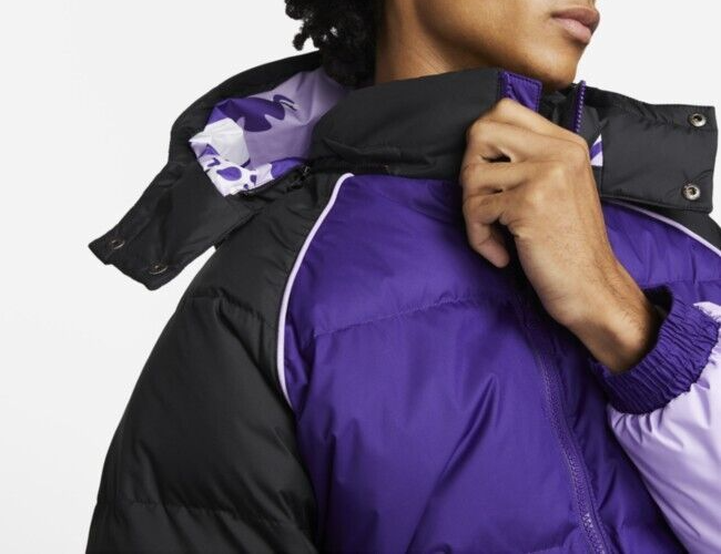 Nike LBJ Men's Down Basketball Jacket Court Purple/Black/Lilac SZ.XL ...