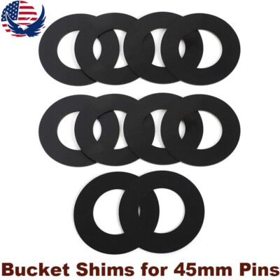 10PCS Bucket Shims For 45MM Pin Excavator Skid Steer Cat Bobcat Deere ...
