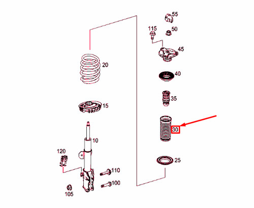 OEM MERCEDES-BENZ VITO W447 FRONT SPRING BELLOW A4473230092 GENUINE NO ...