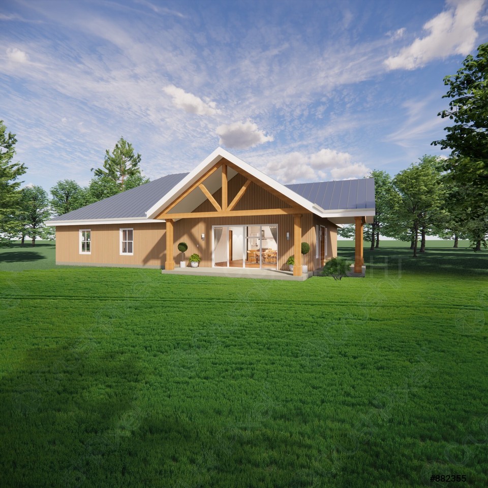 Homestead Barndominium House Plan Design - 2 Bed 1.5 Bath - 3 Garage ...