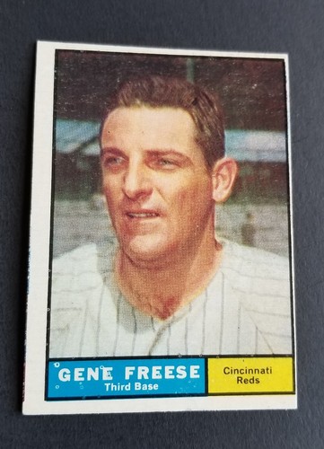 ORIGINAL1961 TOPPS CINCINNATI REDS BASEBALL CARD #175 GENE FREESE ...