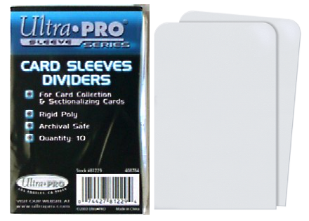 10 Ultra Pro Trading Card Sleeves Dividers #81229 - Great 4 Sorting ...