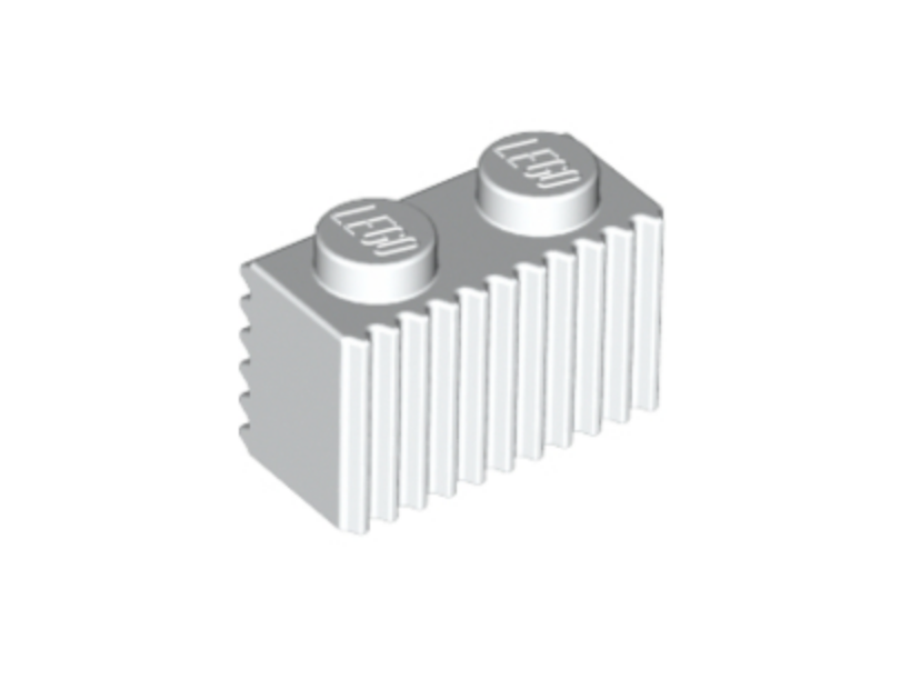 Lego Brick Modified 1 x 2 with Grille (Flutes) Parts Pieces Lot ALL ...