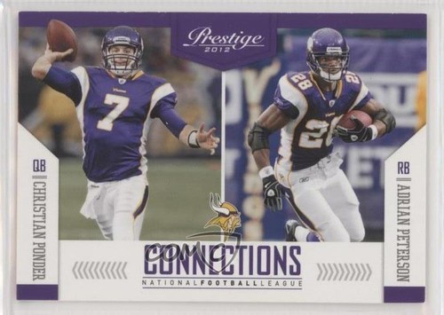 2012 Playoff Prestige Connections Adrian Peterson Christian Ponder #23 ...
