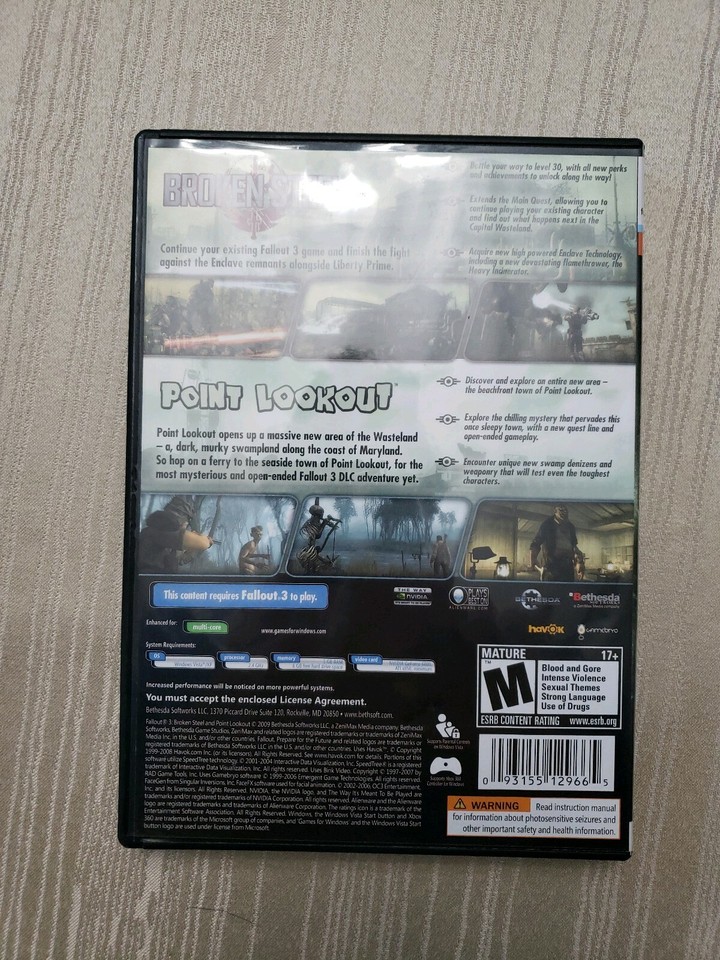 Fallout 3 - PC DVD games for Windows 93155125605| eBay