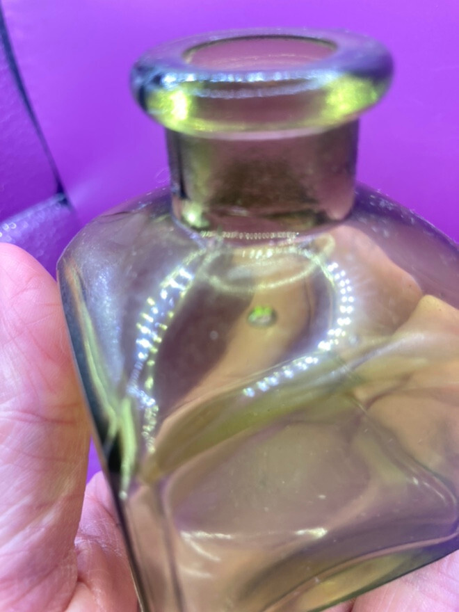 4 Antique & Vintage Glass Ink Well Bottles Unique Carter's Higgins Etc ...