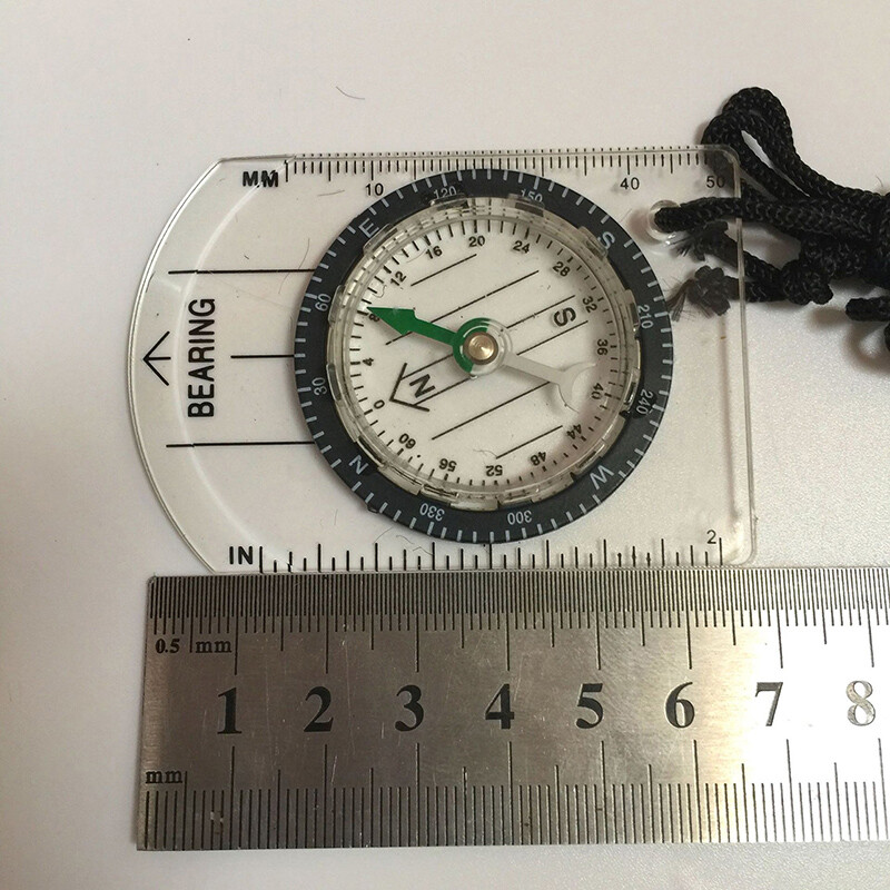 OutdoorCamping Hiking Transparent Plastic Compass Footprint Travel ...
