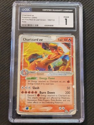 Pokemon Charizard EX 105/112 Fire Red Leaf Green Holo Foil Rare 2004 ...