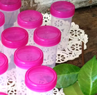 18 JARS PINK Caps 1.5oz Container Bottles Birthday Party Favors #3814 ...