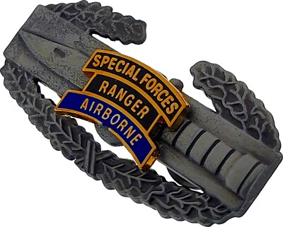 US Army Special Forces Ranger Airborne Combat Action Badge CAB Insignia ...