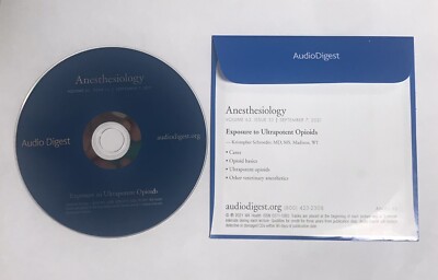 Audio Digest Anesthesiology Exposure to Ultrapotent Opioids | eBay