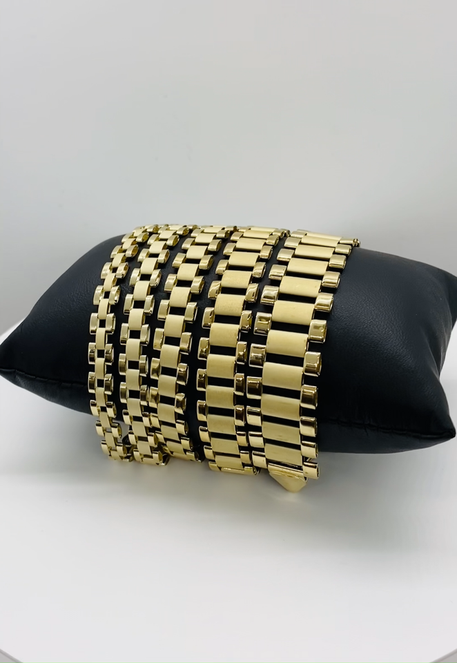 10k Gold Classic Rollie Presidential Chain Bracelet/Anklet (Hollow) | eBay