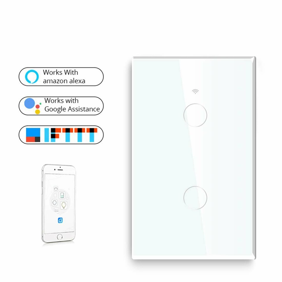 1/2/3Gang Smart WiFi Touch Wall Light Switch for Alexa Google Home ...
