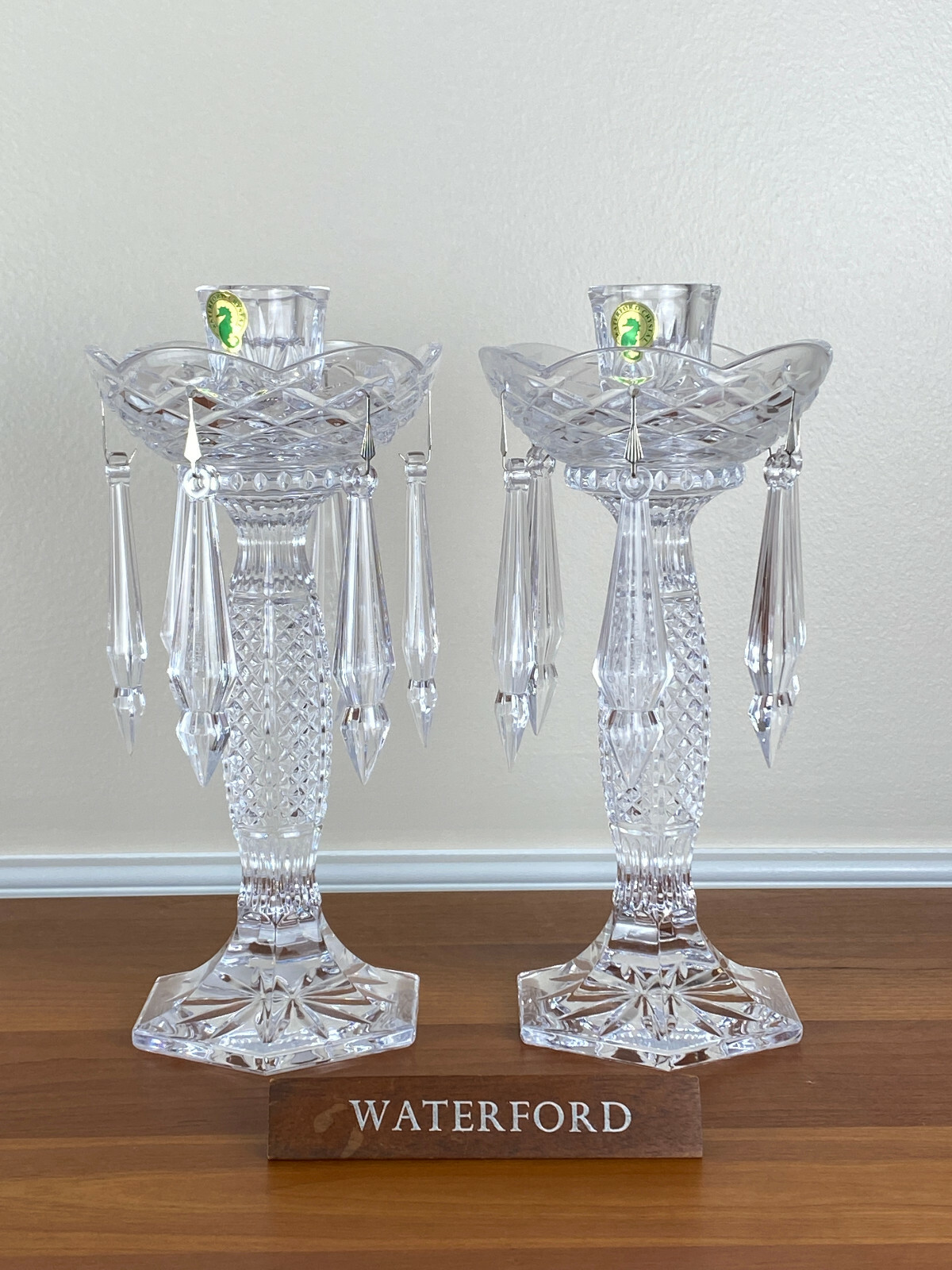 Waterford Crystal TARA Candelabra Tall Candlestick with Prisms 10 ...