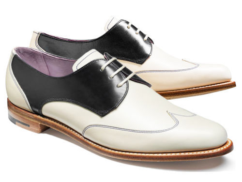 Men's Two tone wingtip spectator dress shoes, Men formal shoes black ...