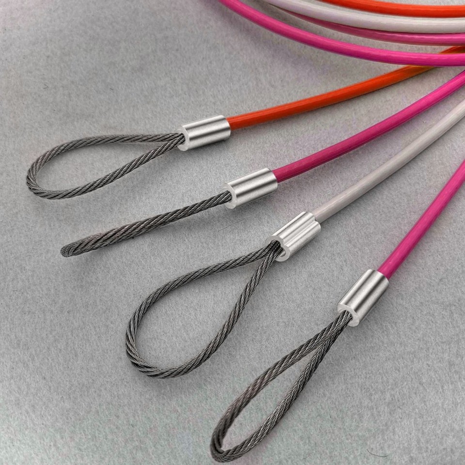 100 Pcs Oval Connectors Fishing Gear Wire Rope Chuck Aluminum Stop ...