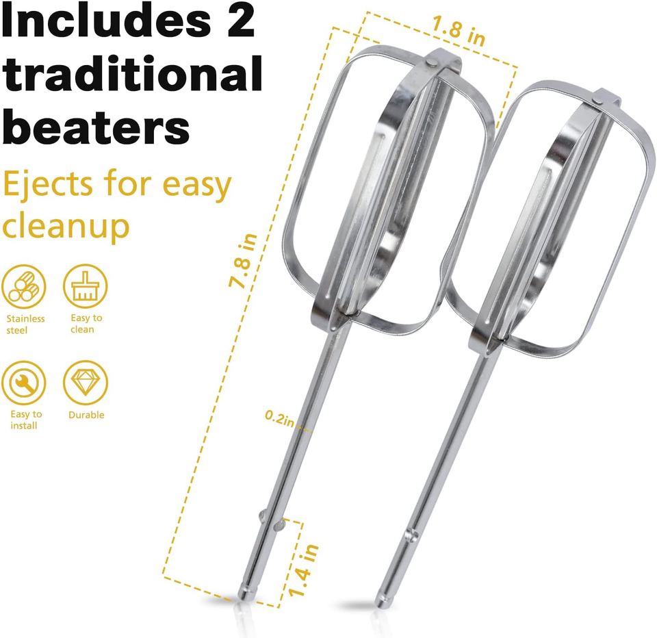 Hand Mixer Attachments - Compatible Beaters for Hamilton Beach 62682RZ ...