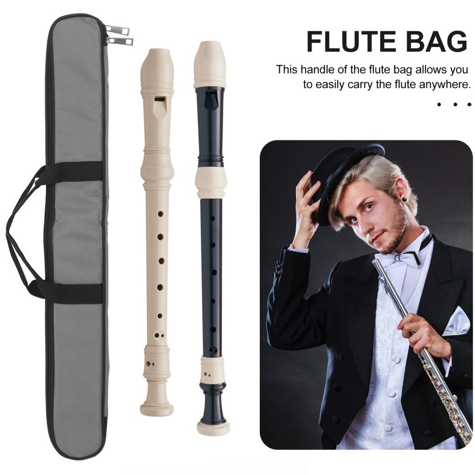 Portable Oxford Cloth Flute Organizer Reusable Flute Carrying Case Grey ...