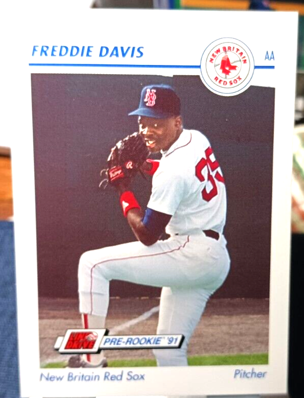 1991 Line Drive Pre-Rookie Baseball Card of Freddie Davis #454 (NM) Free Returns | eBay