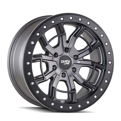 Dirty Life 9303 DT-1 17x9 5x127 -38mm Matte Gunmetal Wheel - Rash Ring ...