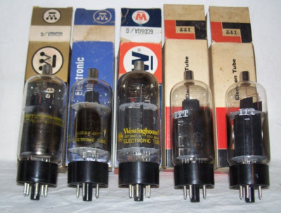 Lot of (5) NOS 6CD6GA tubes in original boxes,radio,amp,6CD6G ...