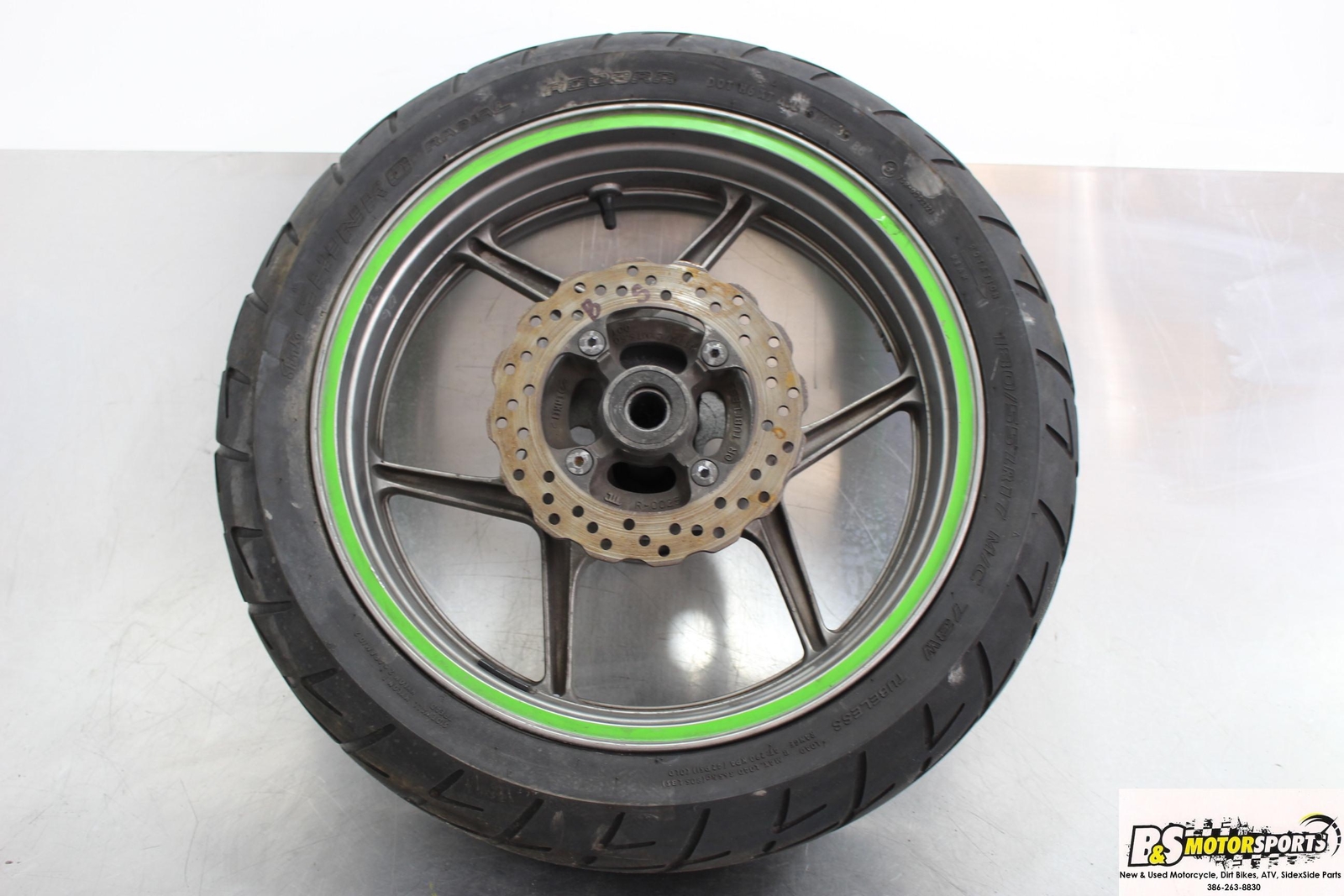 2005 Kawasaki Ninja Zx6r 636 Rear Wheel Back Rim W Tire Rotor Zx6 r ...