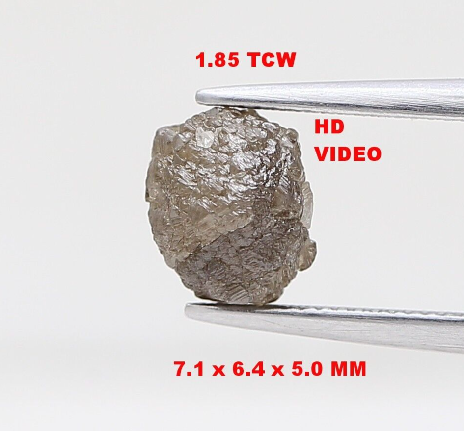 1.85TCW Natural Loose Diamond Rough Gray Color I3 Clarity Raw Uncut ...
