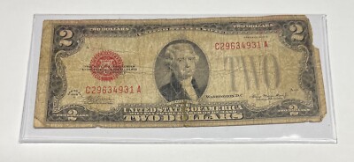 RARE 1928 D $2 ‘Mule’ U.S. Note w/ Backplate #273, Red Seal Banknote | eBay