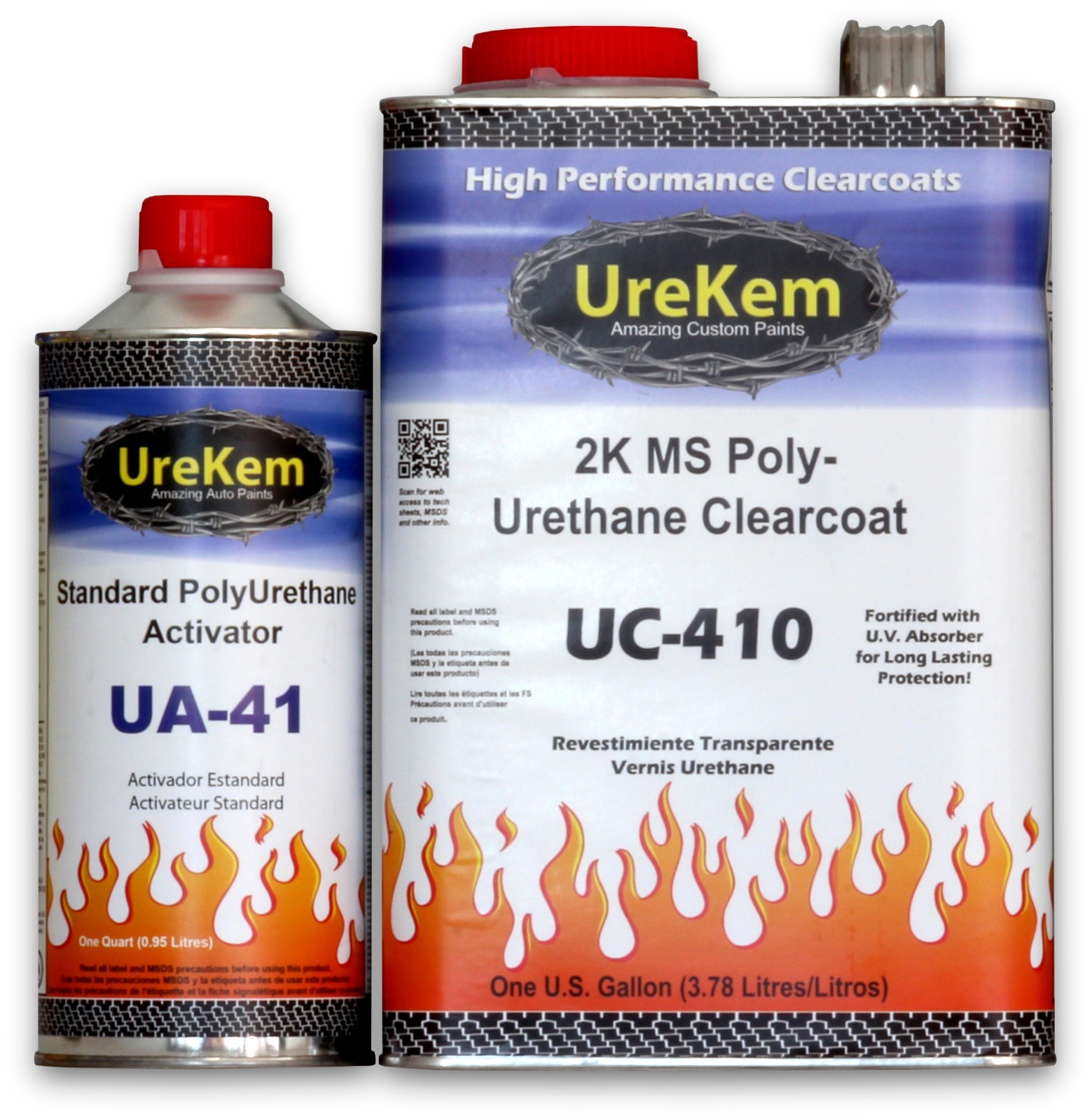 Gallon 2K Medium Solids (MS) PolyUrethane Clear Clearcoat Paint Kit | eBay