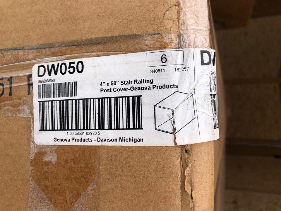 (BOX OF 6) Vinyl PVC 4" x 4" Deck Post Sleeves Covers 50” Tall WHITE | eBay