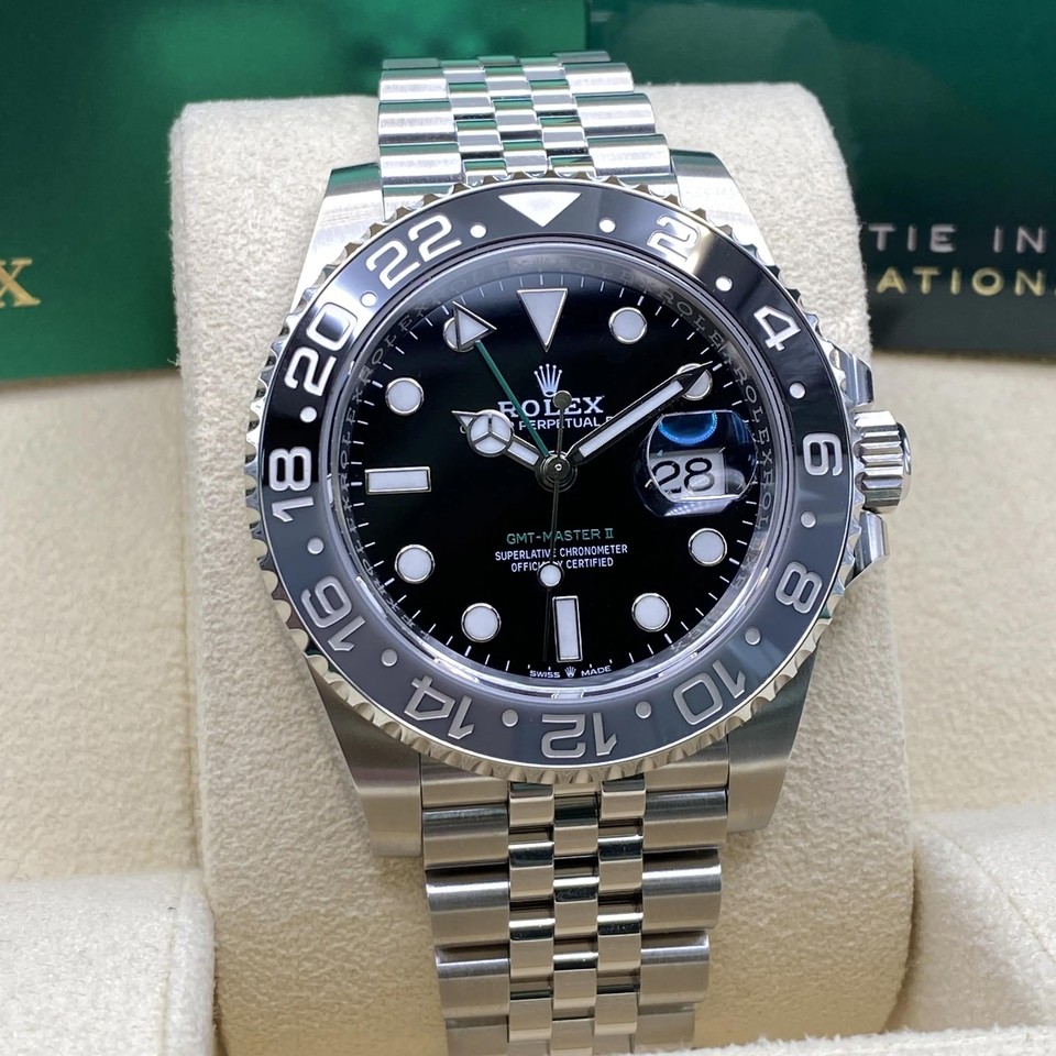 Rolex GMT-Master II Jubilee Steel Black Gray Bezel Automatic Watch ...