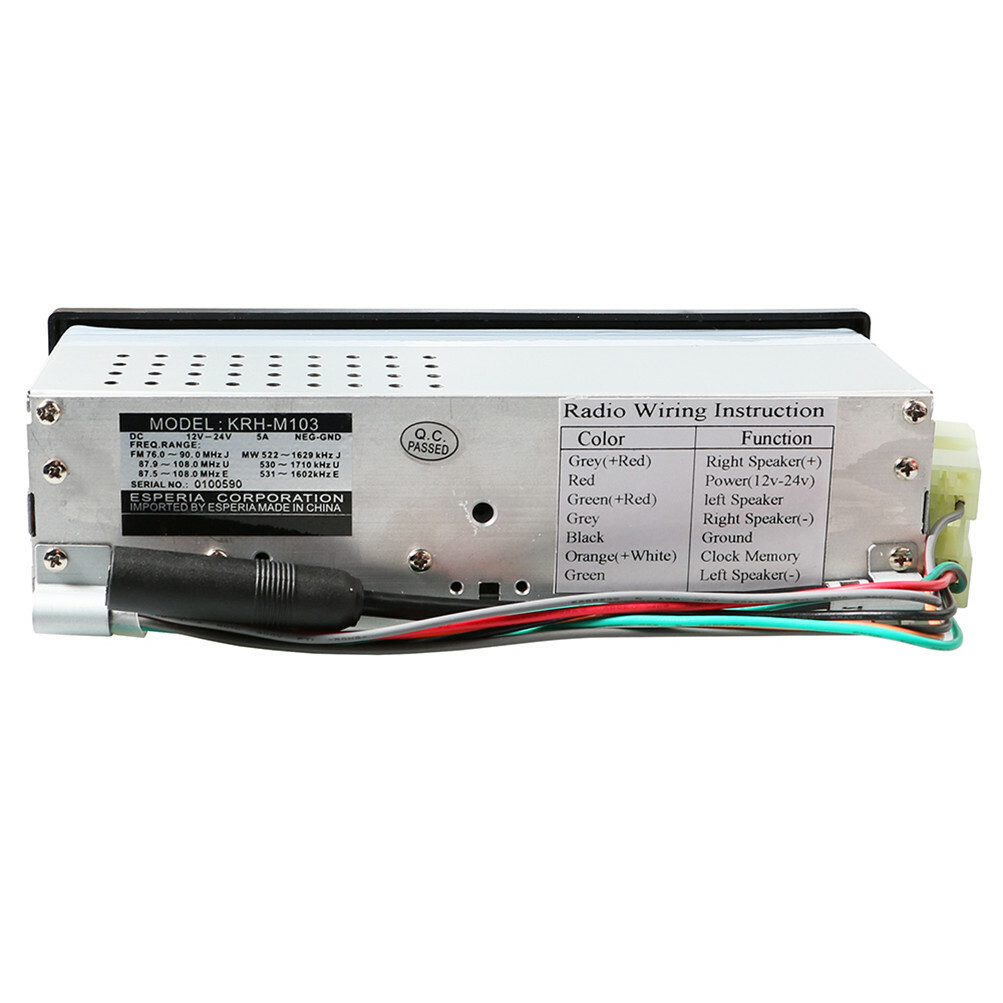 Excavator Radio 12/24v Power Source Aux Usb Plug In For Komatsu Case ...