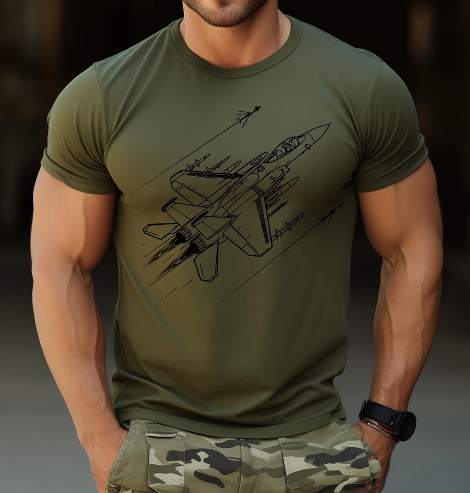 Fighter Jet T-Shirt Men Women • Military Aircraft Graphic Tee • Air ...