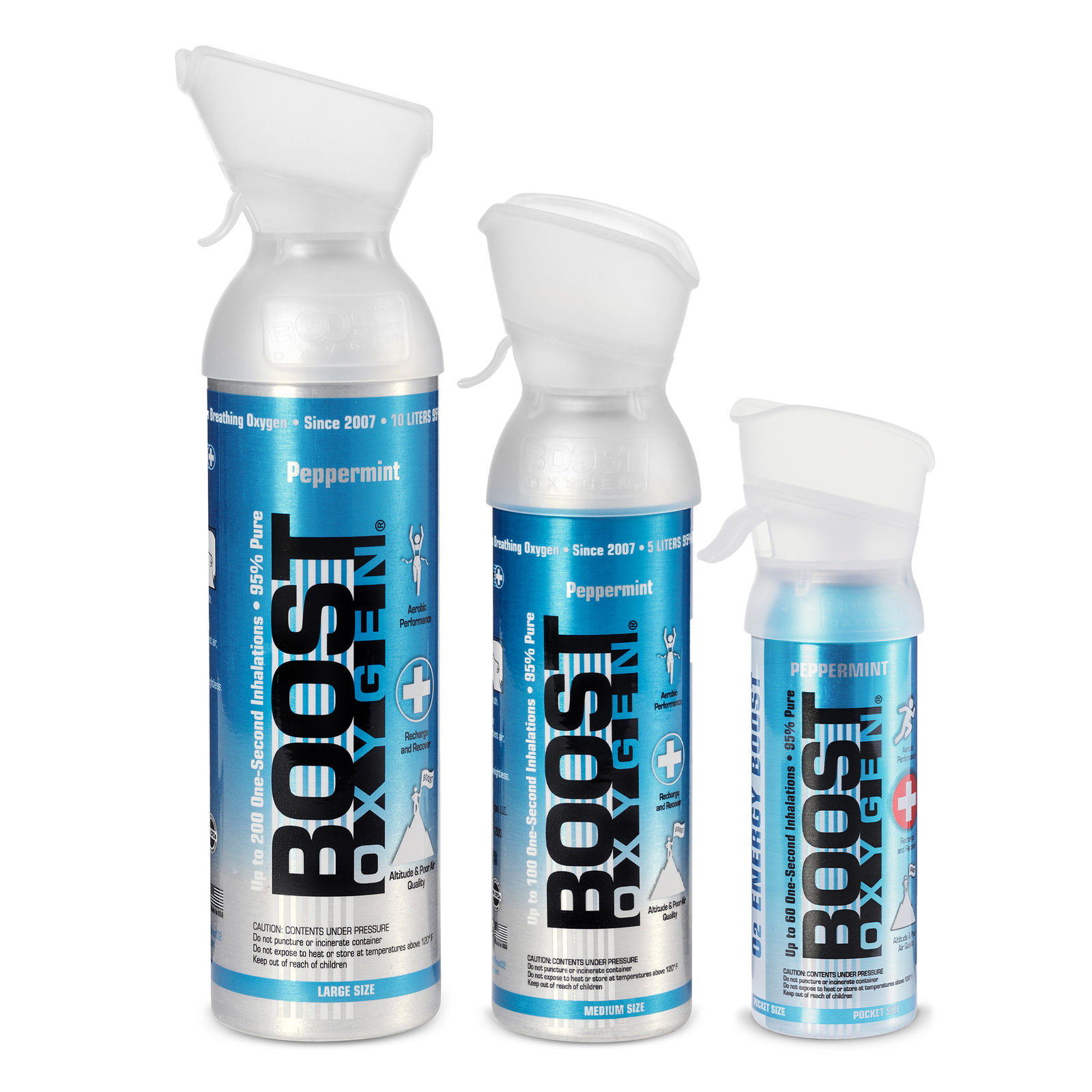 Boost Oxygen 3, 5, & 10L Supplemental Oxygen Can Bottle w/Mouthpiece ...