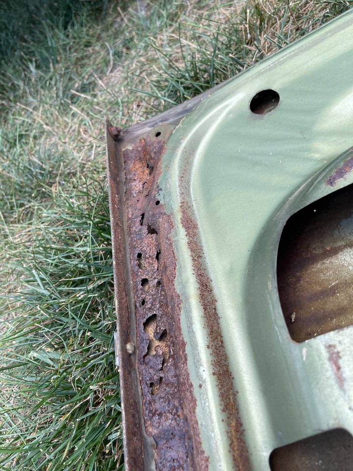 1970 CUDA OEM TRUNK DECK BOOT LID WITH OEM LUGGAGE RACK HOLES RIVNUTS ...