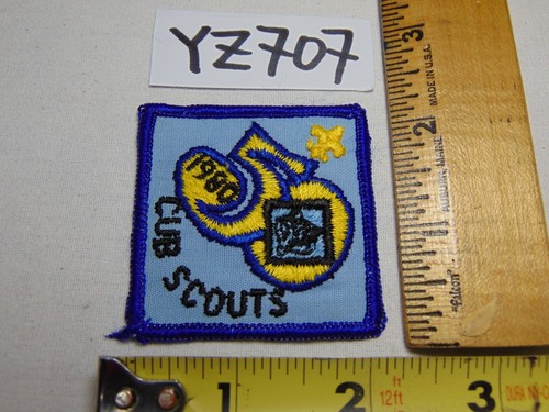 VINTAGE EMBROIDERED PATCH CUB SCOUTS BOY SCOUTS BLUE 1980 50 YEAR PATCH ...