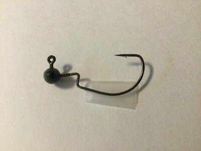 12pc- 1/16 oz #1 Ned Rig Style Jig Head, Grn pumpkin Weedless Rig ...