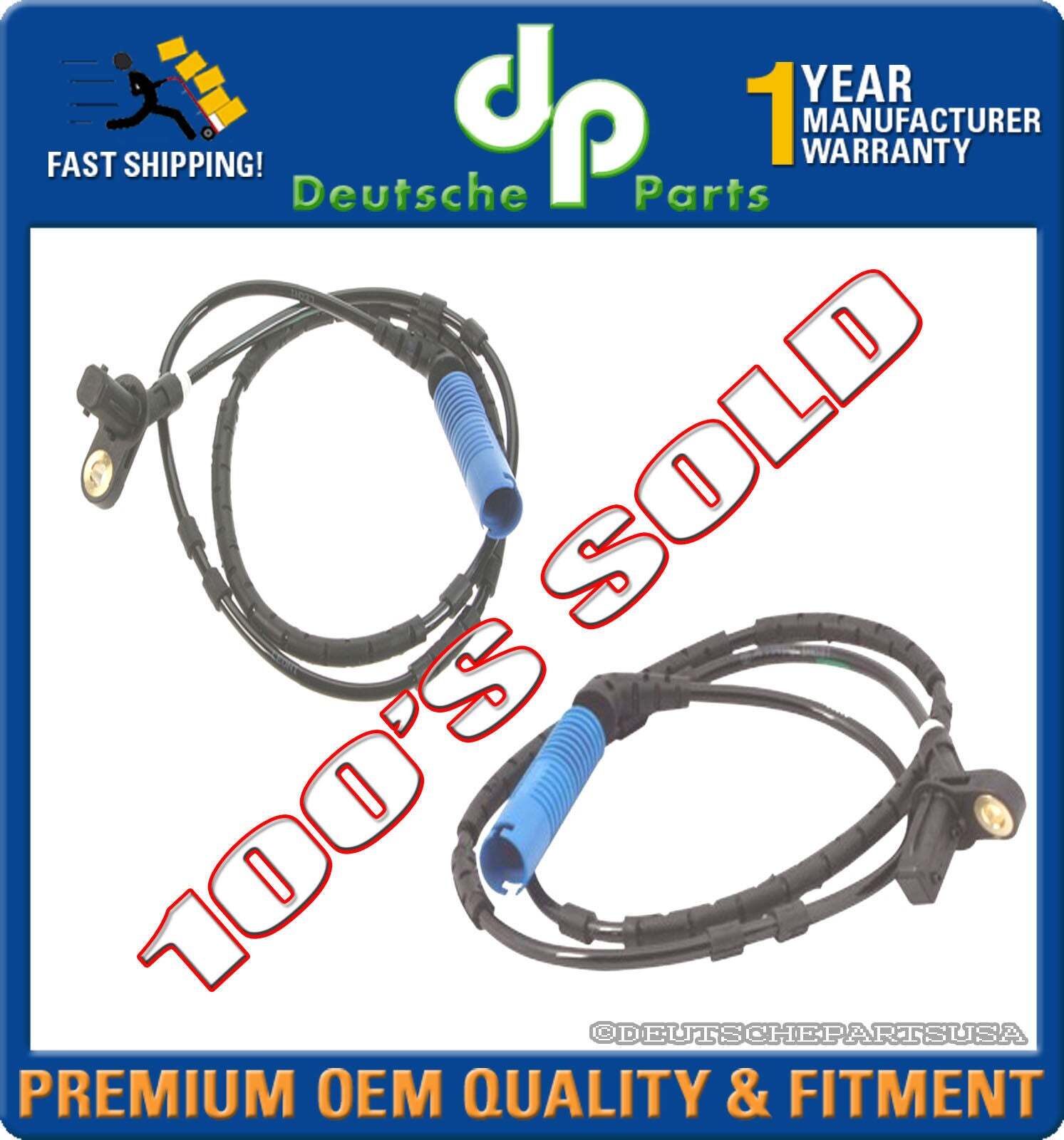 REAR WHEEL ABS SPEED SENSOR SENSORS LEFT + RIGHT 34 52 6 752 683 SET ...