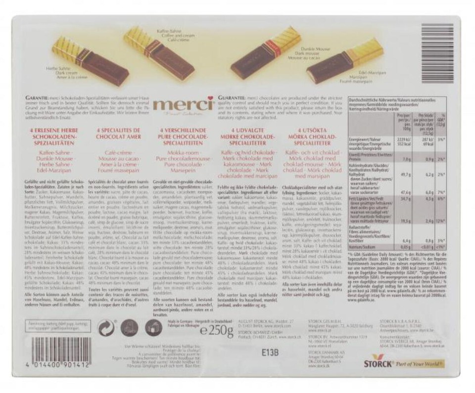 Merci Chocolate | Merci Finest Selection Tart Variety | 8,8 Ounce Total ...