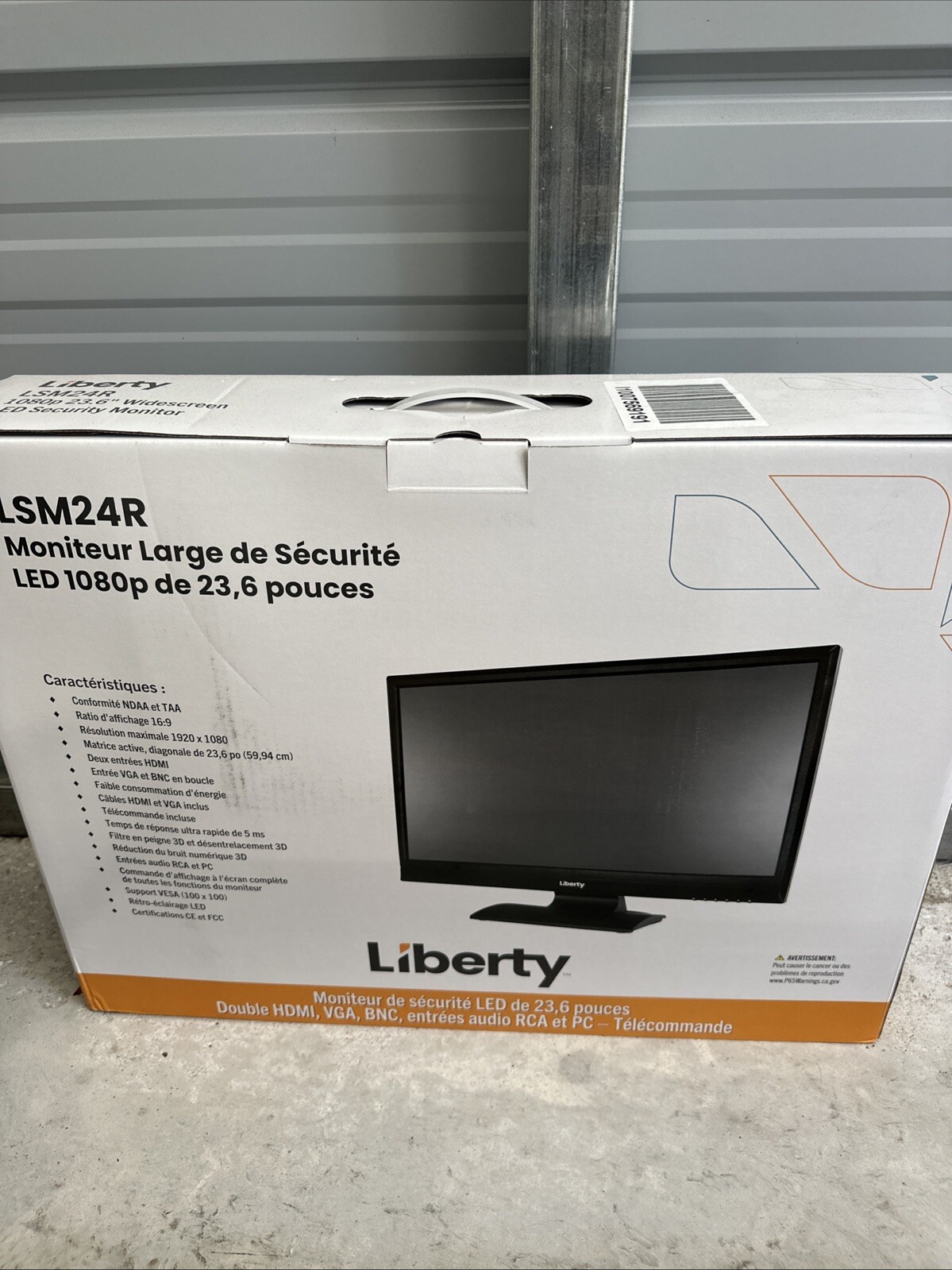 Liberty 23.6” Wide LED Sec Monitor-HDMI,VGA & BNC Inputs,Audio,IR ...