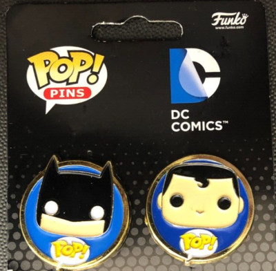 Set of 2 Funko Pop pins Batman Superman Clark Kent Bruce Wayne DC ...