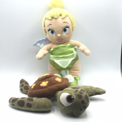 Original Disney Babies Tinkerbell 13” Doll Nemo Squirt Turtle Plush Lot ...