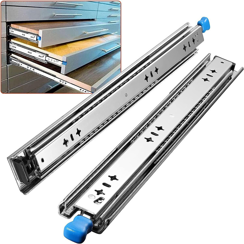 Heavy Duty Drawer Slides Runner Locking Ball Bearing Rails Trailer Draw ...
