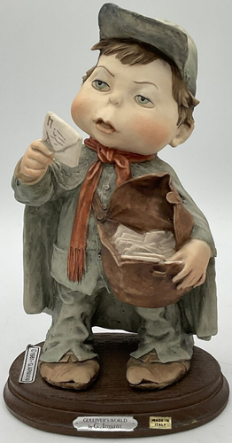 1981 Giuseppe Armani Gulliver’s World Letter Carrier Boy Statue Mailman ...