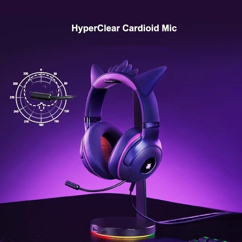 Razer x Pokémon Gengar Wired Headset Headphone Limited Edition Gift | eBay