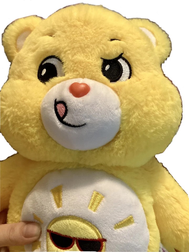 Care Bears 10" FUNSHINE BEAR Sunshine Sun Yellow Red Hearts 2020 Plush ...