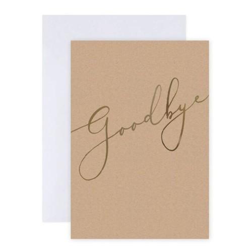 Hallmark Midi Colossal Goodbye Greeting Card - Gold Script | eBay Australia