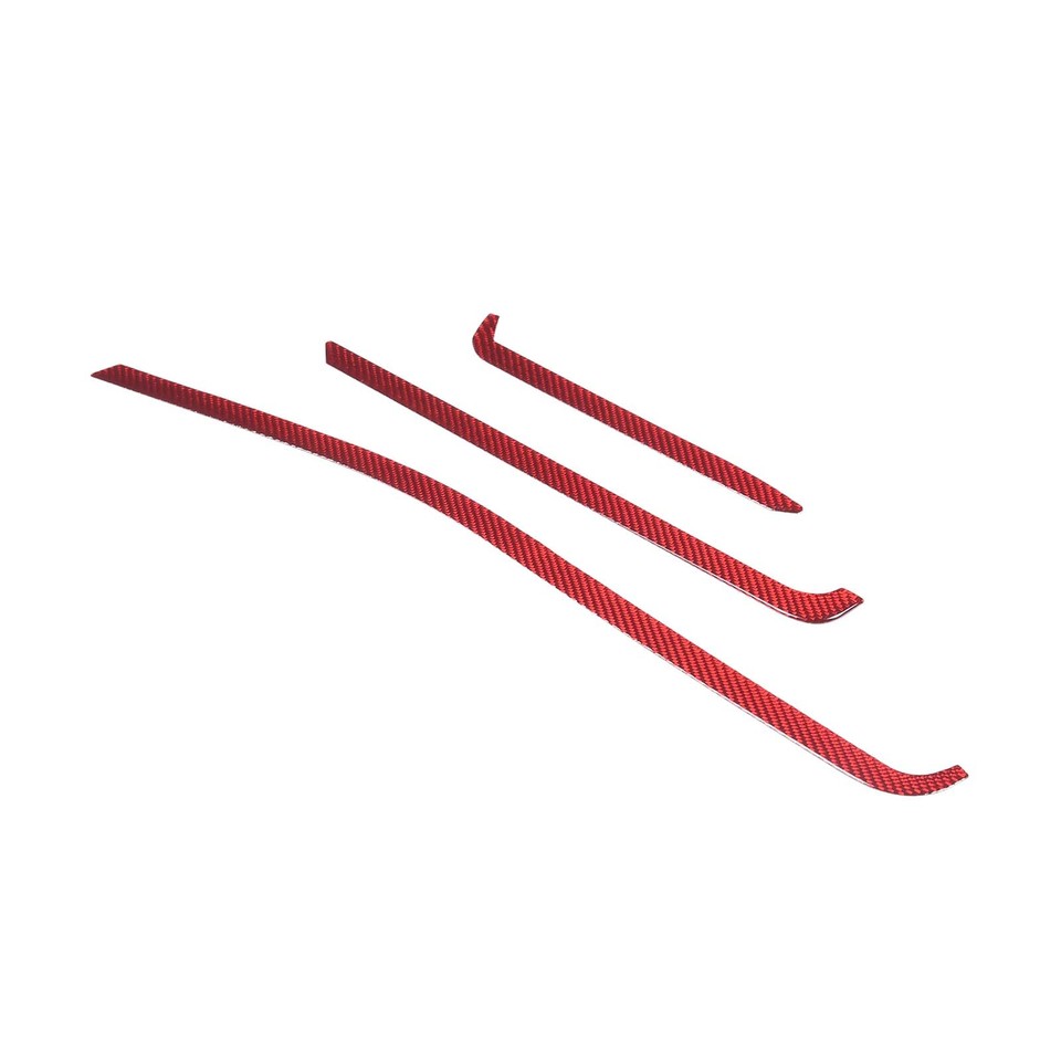 Red Carbon Fiber Interior Dashboard Trim Strip Set For Corvette C8 2020 ...